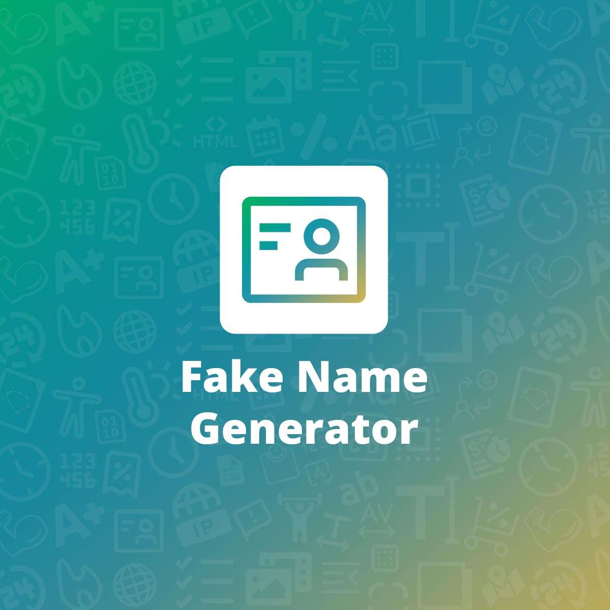 Fake Name Generator - Free Tools Hive